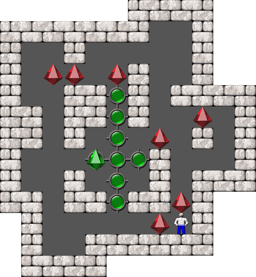 How to play level 105 — Boxxle 1 — Sokoban — Solution video