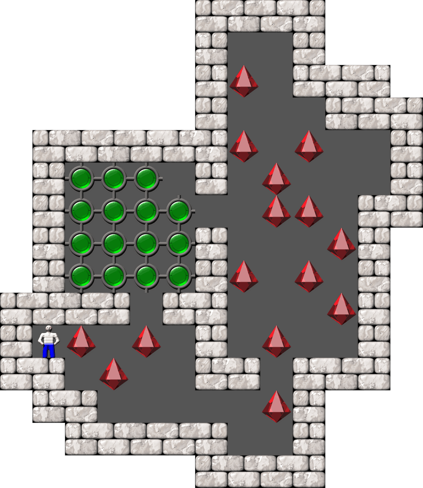 Play KSokoban level 44 of Boxxle 1 set — Free — Without registration