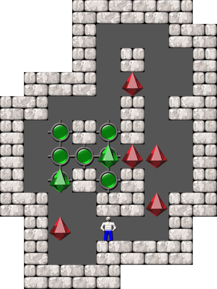 Play KSokoban level 49 of Boxxle 1 set — Free — Without registration