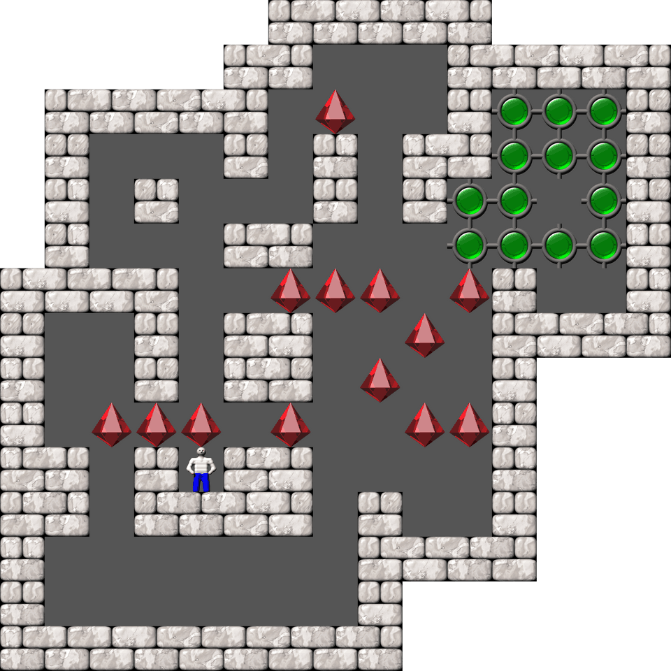 Play KSokoban level 54 of Boxxle 1 set — Free — Without registration