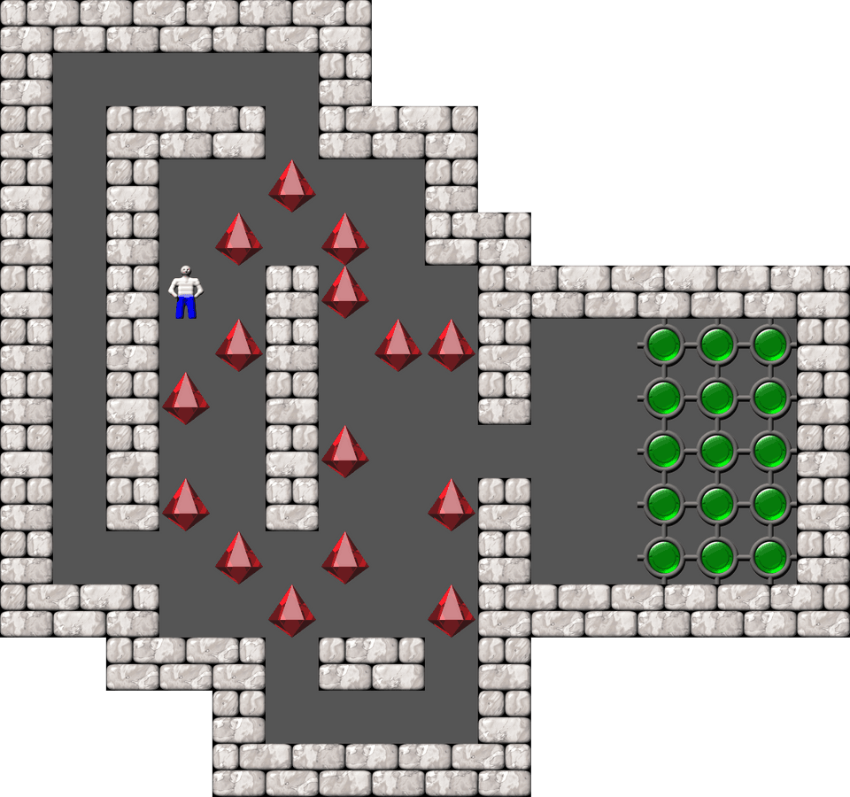 Play KSokoban level 59 of Boxxle 1 set — Free — Without registration