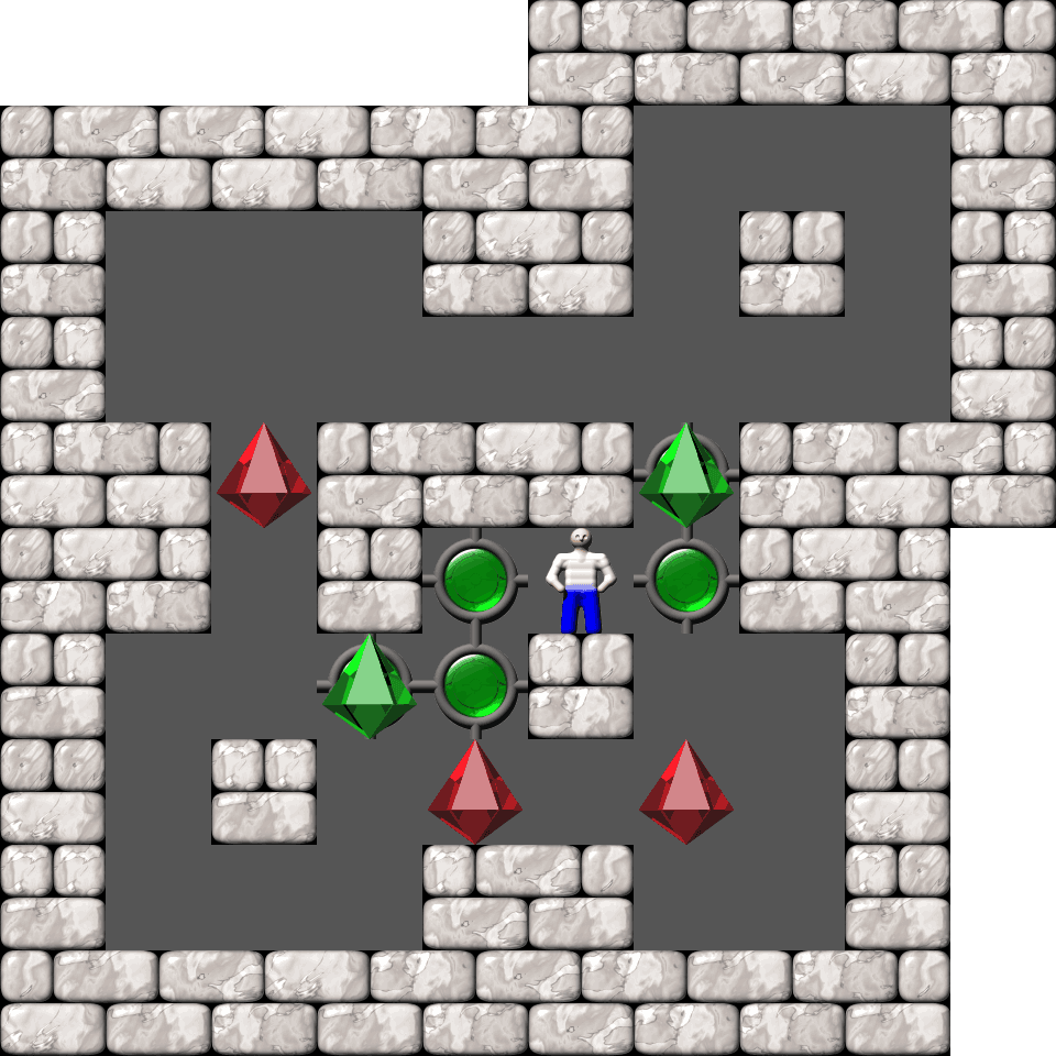 How to play level 90 — Boxxle 1 — Sokoban — Solution video