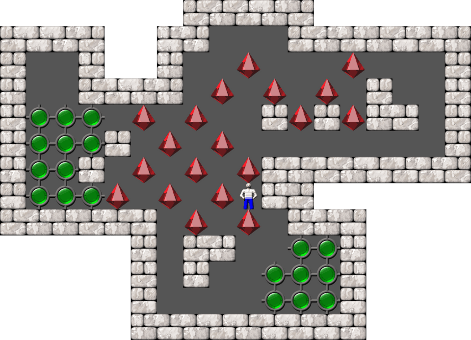 Play KSokoban level 94 of Boxxle 1 set — Free — Without registration