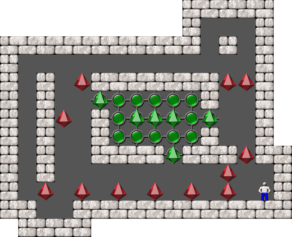 Play KSokoban level 112 of Boxxle 2 set — Free — Without registration