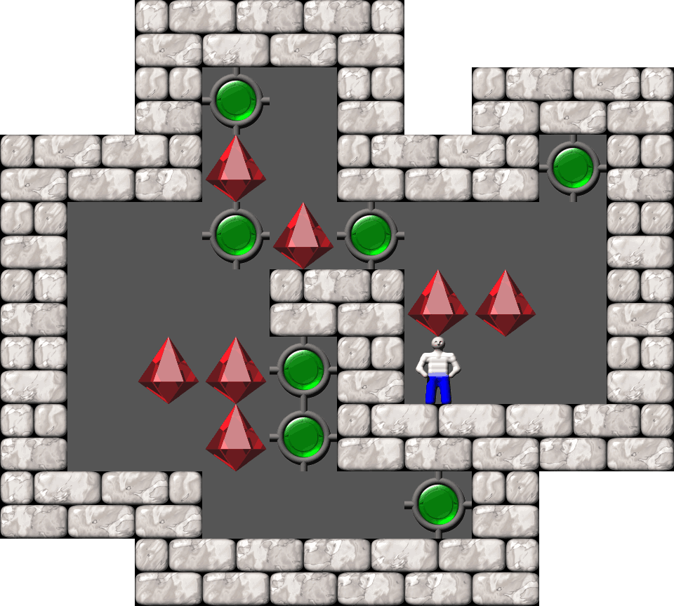 Play KSokoban level 12 of Boxxle 2 set — Free — Without registration
