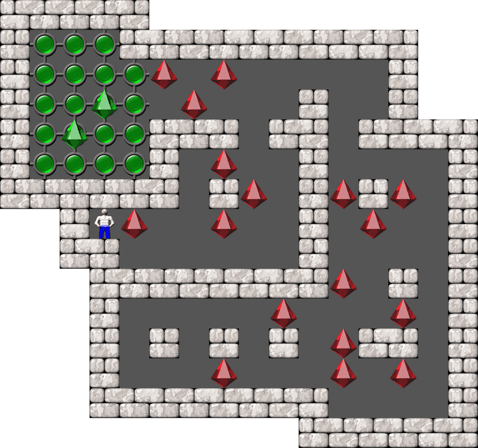 Play KSokoban level 16 of Boxxle 2 set — Free — Without registration
