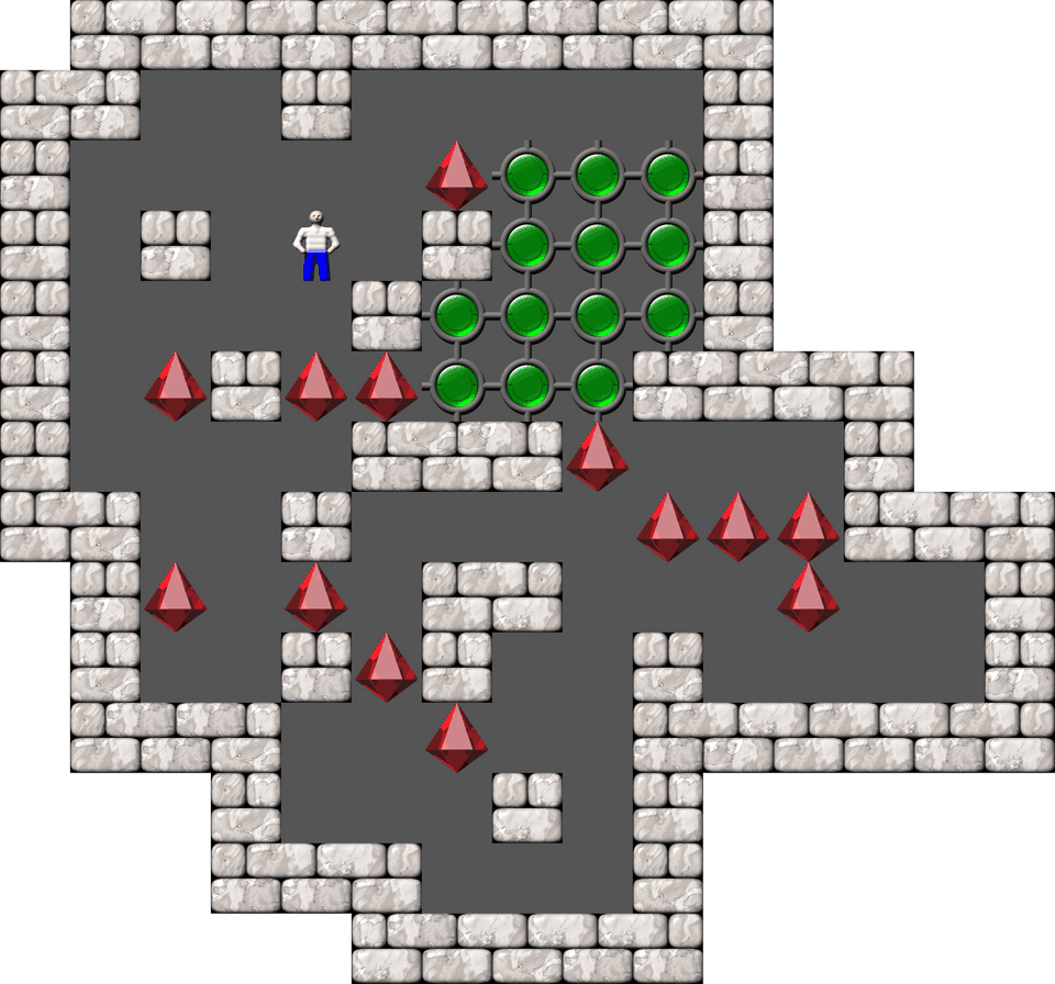 Play KSokoban level 19 of Boxxle 2 set — Free — Without registration