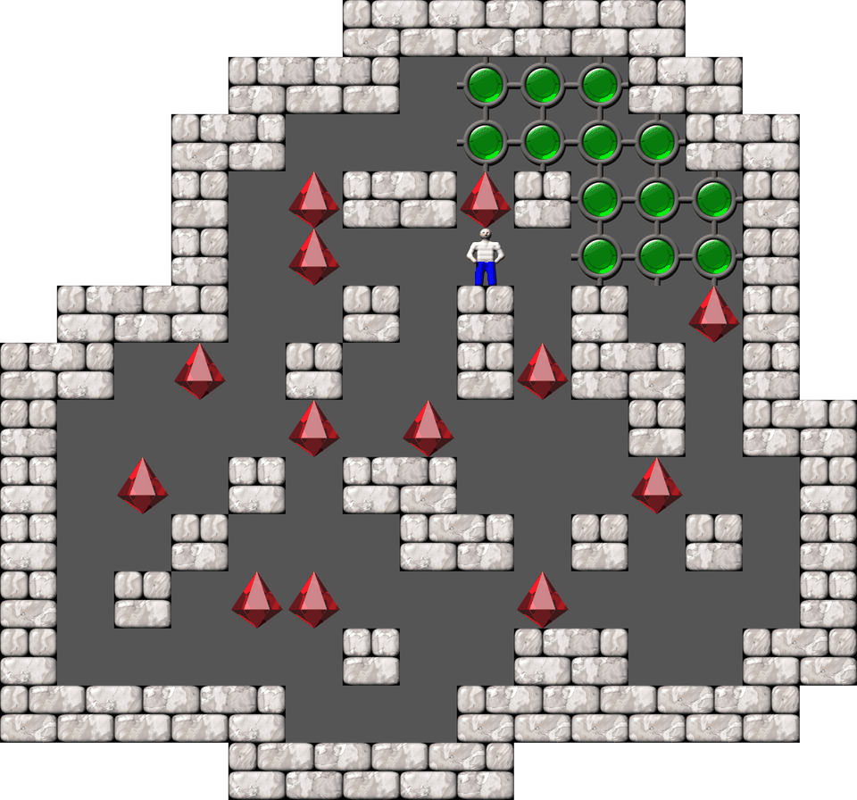 Play KSokoban level 20 of Boxxle 2 set — Free — Without registration