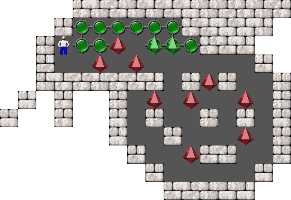 Play KSokoban level 21 of Boxxle 2 set — Free — Without registration