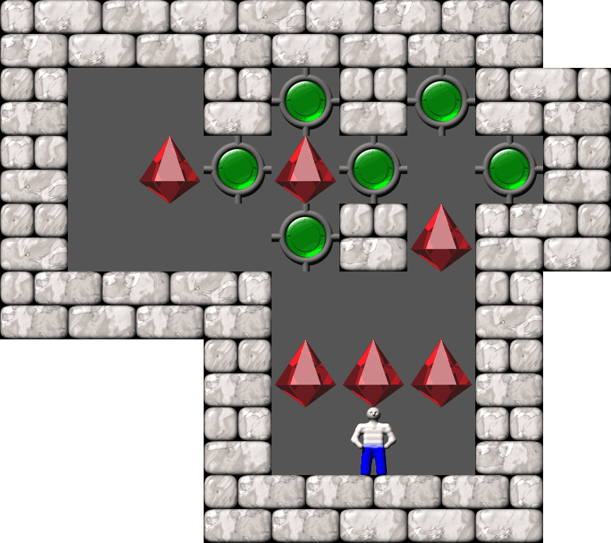 How to play level 23 — Boxxle 2 — Sokoban — Solution video