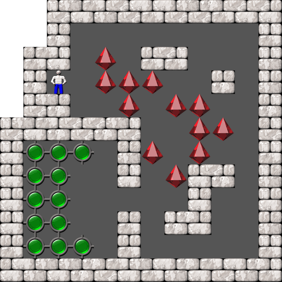 Play KSokoban level 24 of Boxxle 2 set — Free — Without registration