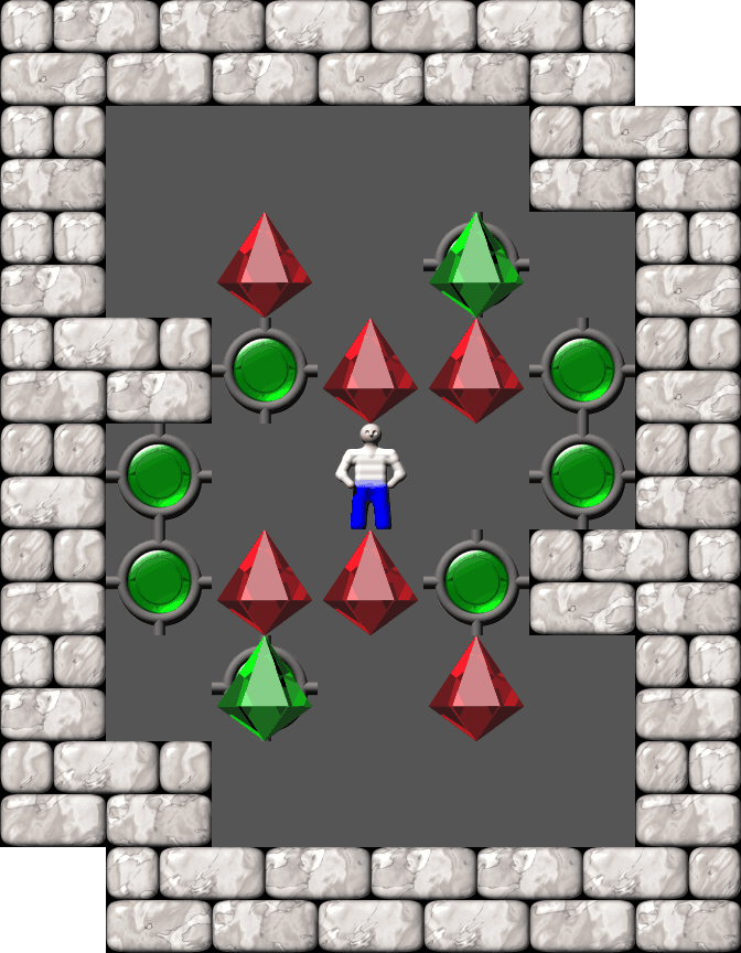 Play KSokoban level 28 of Boxxle 2 set — Free — Without registration