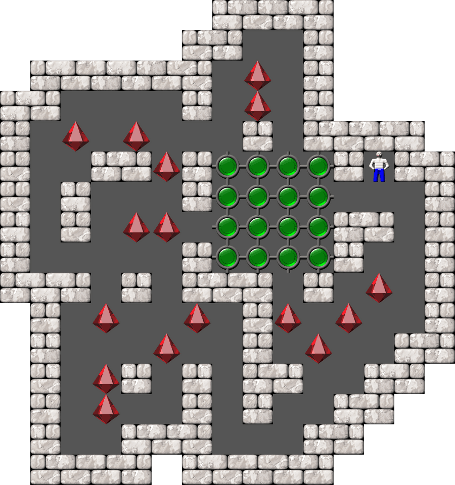 Play KSokoban level 42 of Boxxle 2 set — Free — Without registration