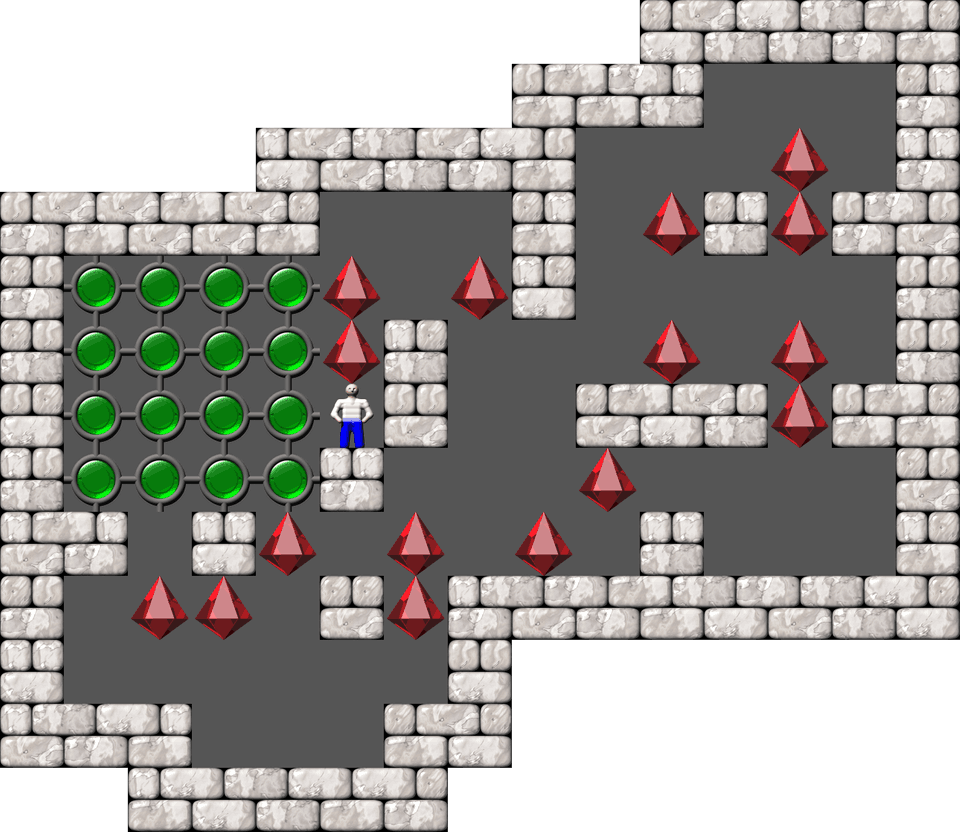 Play KSokoban level 43 of Boxxle 2 set — Free — Without registration