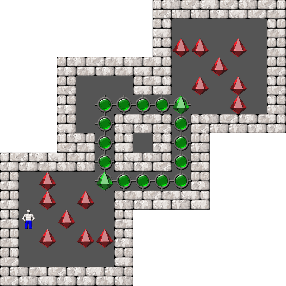 Play KSokoban level 49 of Boxxle 2 set — Free — Without registration