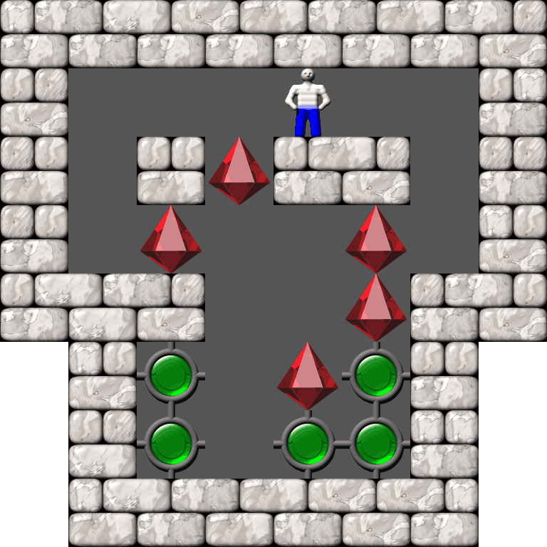 Play KSokoban level 57 of Boxxle 2 set — Free — Without registration