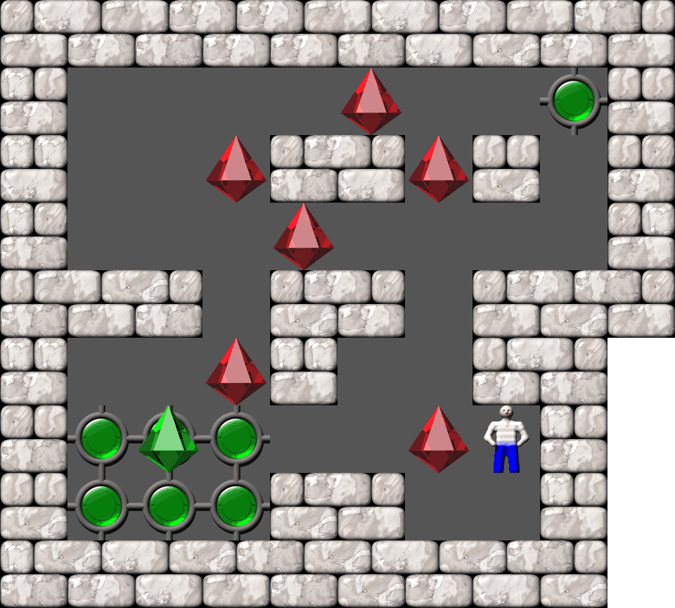 Play KSokoban level 6 of Boxxle 2 set — Free — Without registration