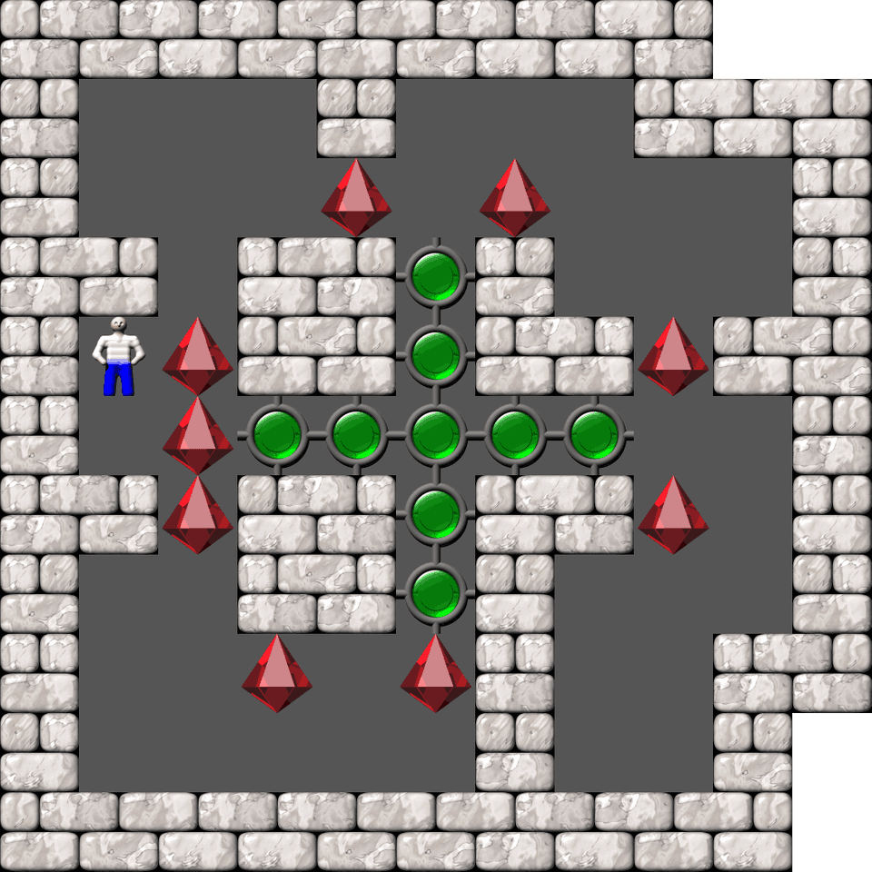 Play KSokoban level 80 of Boxxle 2 set — Free — Without registration
