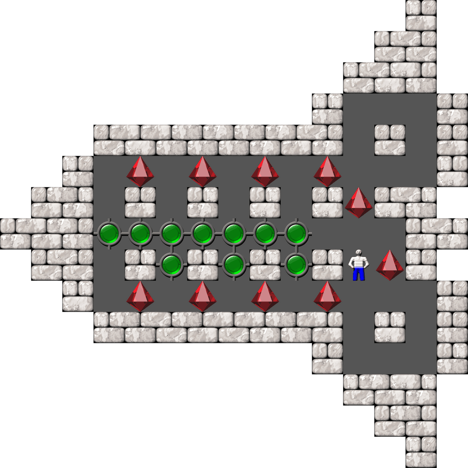 Play KSokoban level 97 of Boxxle 2 set — Free — Without registration