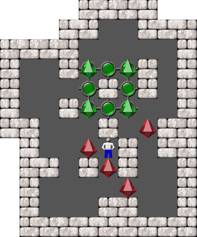 Play KSokoban level 8 of Grigr 2002 set — Free — Without registration