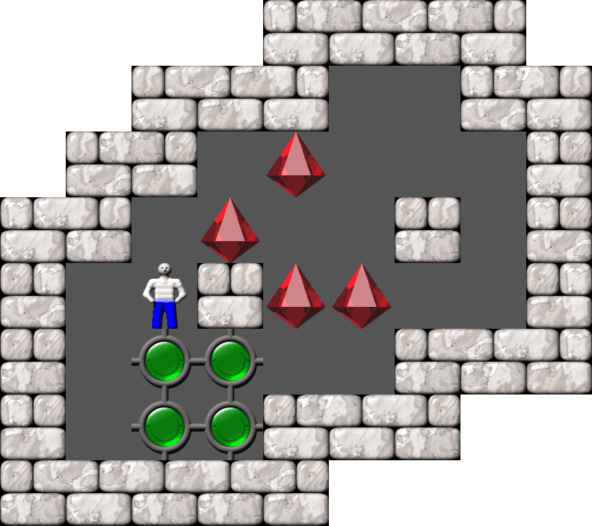 How to play level 86 — Microban (easy) — Sokoban — Solution video