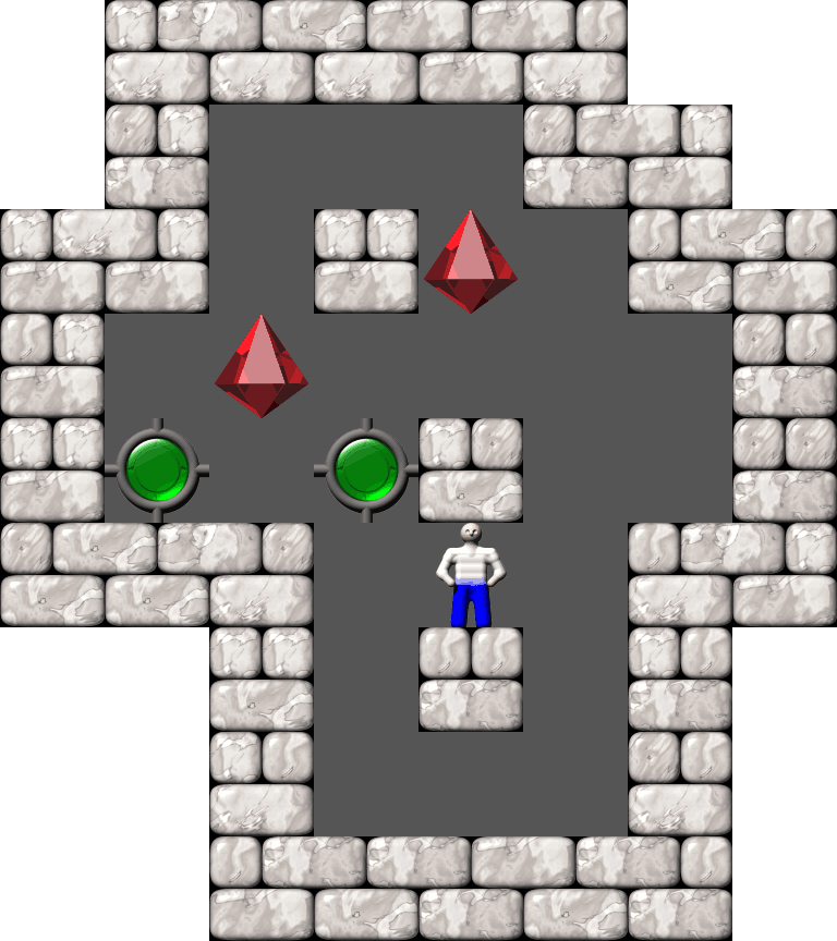 Play KSokoban level 7 of Mini Cosmos set — Free — Without registration