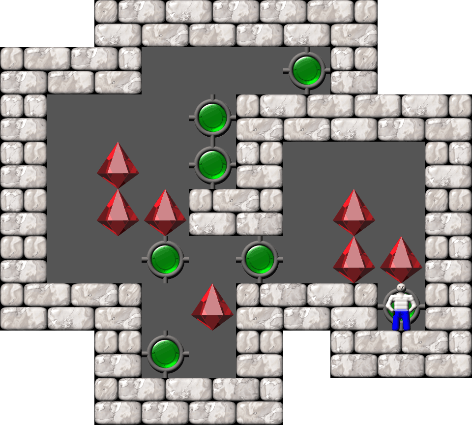 Play KSokoban level 6 of Thinking Rabbit Arranged set — Free — Without ...